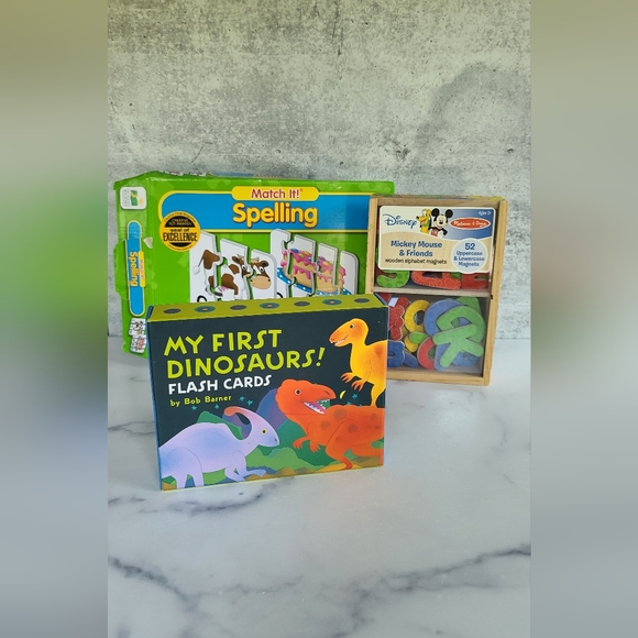 Toys | Toddler Learning Set Puzzle Magnets Flash Cards | Poshmark